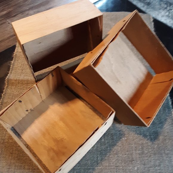 Accents | Vintage Wood Berry Boxes Set Of 3 | Poshmark